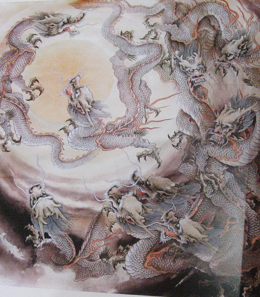 Dragons-by Kou Qing Jiao - Oriental Arts Brighton